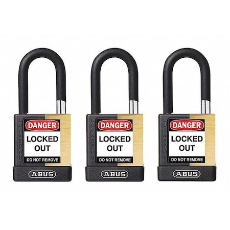 Abus Keyed Padlock, Open, Rectangular Steel Body, Hardened Steel ...