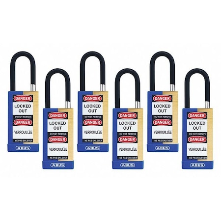 Abus Keyed Padlock, Open, Rectangular Steel Body, Hardened Steel ...