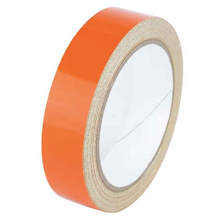 Zoro Select Reflective Safety Tape Vinyl Orange, 1" W x 10 yd. L, 5.5 ...