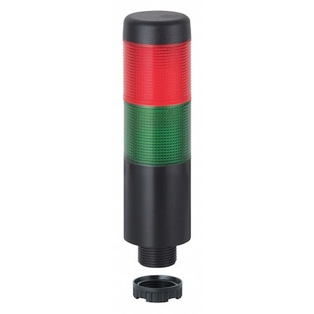 Werma Tower Light Assembly, 24V AC/DC, Green, Red, 38 mm Dia., 141 mm ...