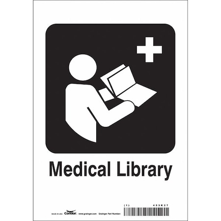 Condor Medical Library, 7 in W x 10 in H, Horizontal Rectangle, Vinyl ...
