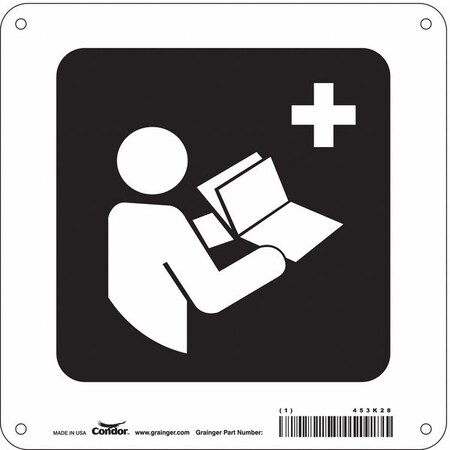 Condor Medical Library, 8 in W x 8 in H, Square, Aluminum, 453K28 ...