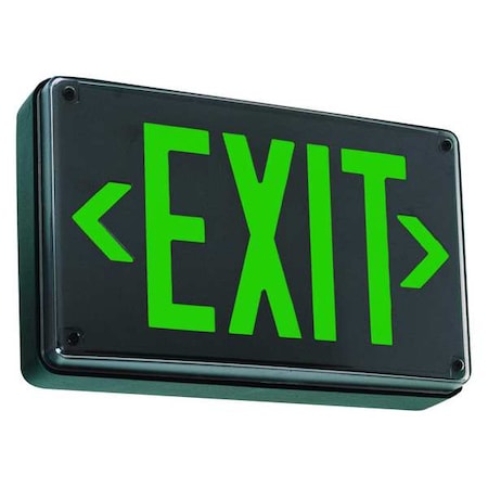 Lithonia Lighting Exit Sign, Black, 2 Face(s), LED, Universal Mount ...