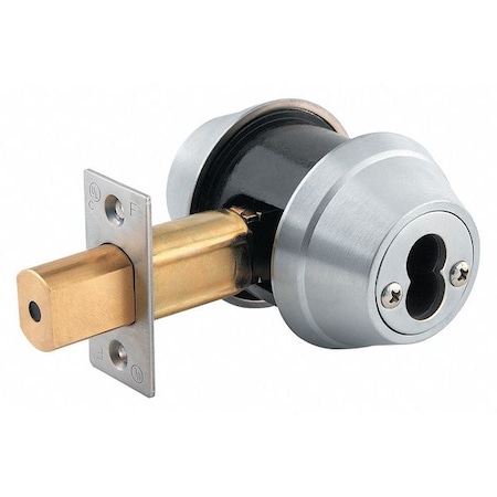 Dormakaba Deadbolt Locks, 2 Grade, Cylindrical, Zinc QDB2816266ADBSLC ...