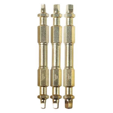 Makita Impact GOLD 3 Pc. Assorted Sq. Double-Ended Bits B-49600 | Zoro