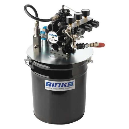 Binks Diaphragm Pump, Include Agitator, 18 in. L DX70R3-PFA | Zoro