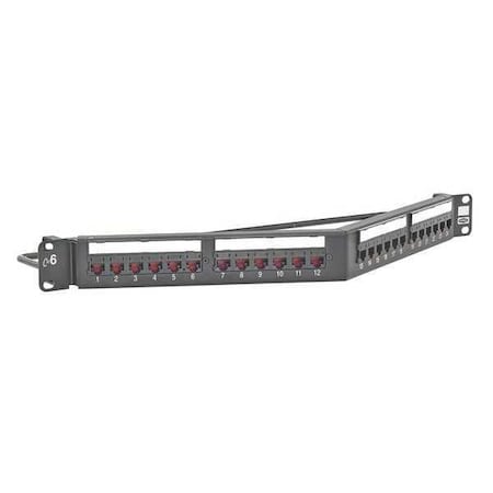 Hubbell Premise Wiring Patch Panel, 24 Ports, 1.72 in. H, Steel HP624A ...