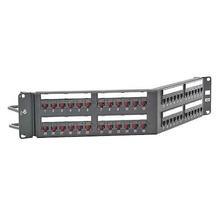 Hubbell Premise Wiring Patch Panel,48 Ports,3.46 in. H,Steel (HP648A ...