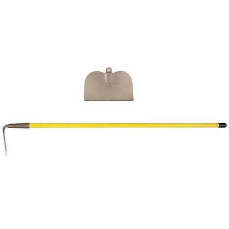 Ampco Safety Tools Garden/Mixing Hoe, 8 x 8 In., 55 In. L H-101FG | Zoro