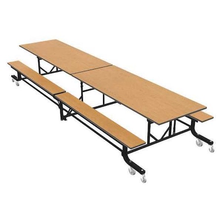 Palmer Hamilton Rectangle Mobile Bench Table, 149" W X 27" to 29" H ...