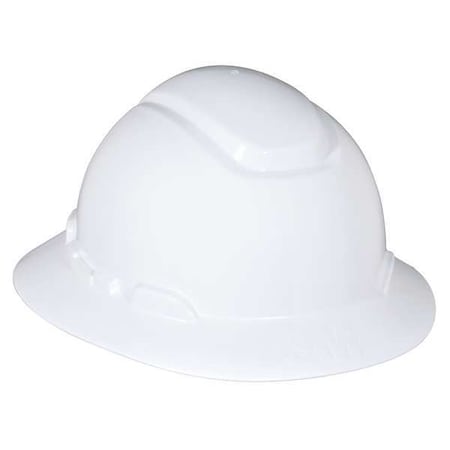 3M Full Brim Hard Hat, Type 1, Class E, Ratchet (4-Point), White H-801R ...