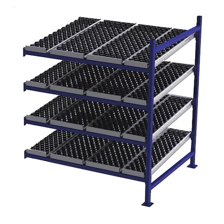 Unex Flow Cell Add-On Gravity Flow Rack, 48 in D, 60 in W, 4 Shelves ...