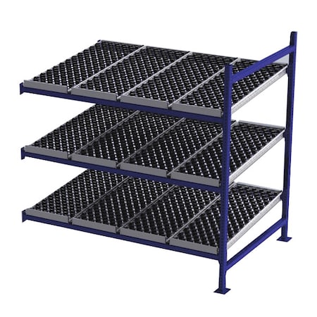 Unex Flow Cell Add-On Gravity Flow Rack, 48 in D, 72 in W, 3 Shelves ...