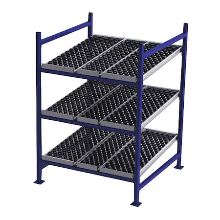 Unex Flow Cell Starter Gravity Flow Rack, 48 in D, 48 in W, 3 Shelves ...