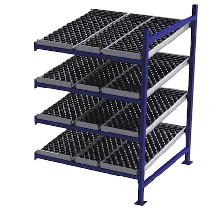 Unex Flow Cell Add-On Gravity Flow Rack, 48 in D, 48 in W, 4 Shelves ...