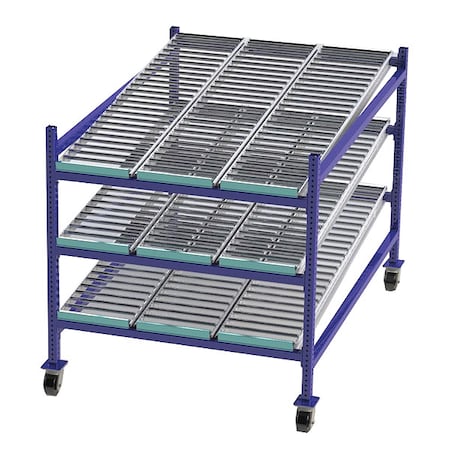 Unex Flow Cell Mobile Gravity Flow Rack, 72 in D, 48 in W, 54 in H, 3 ...