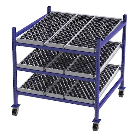 Unex Flow Cell 54 in 3 Shelves, Blue FCM99SW48483 | Zoro