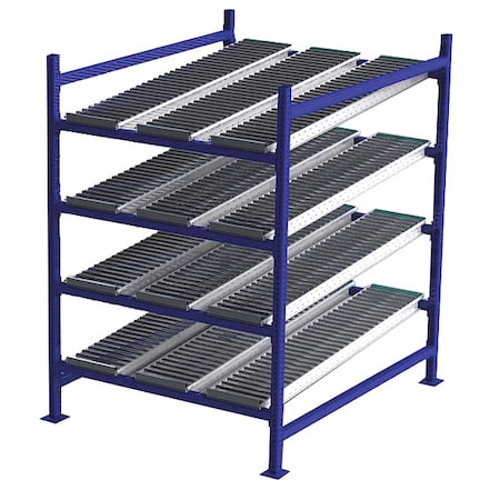 Unex Flow Cell Starter Gravity Flow Rack, 60 in D, 48 in W, 4 Shelves ...