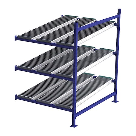 Unex Flow Cell Add-On Gravity Flow Rack, 60 in D, 48 in W, 3 Shelves ...