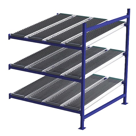 Unex Flow Cell Add-On Gravity Flow Rack, 60 in D, 60 in W, 3 Shelves ...