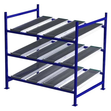 Unex Flow Cell Starter Gravity Flow Rack, 48 in D, 72 in W, 3 Shelves ...