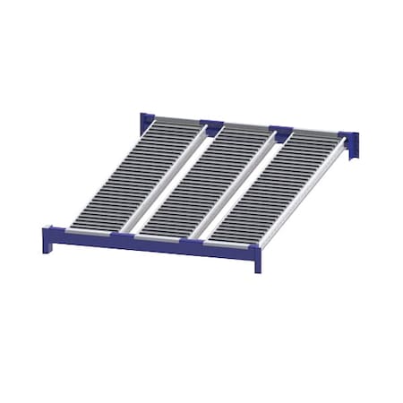 Unex Roller Rack Roller Rack Lane 72"D x 48"W, Blue RR99S2R4X6-L | Zoro