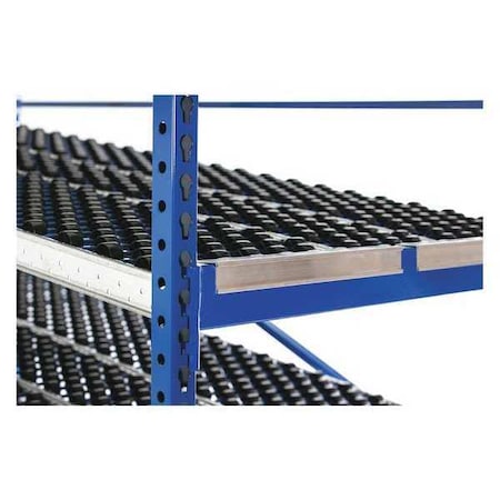 Unex Roller Rack Starter Gravity Flow Rack, 72 in D, 48 in W, 4 Shelves ...