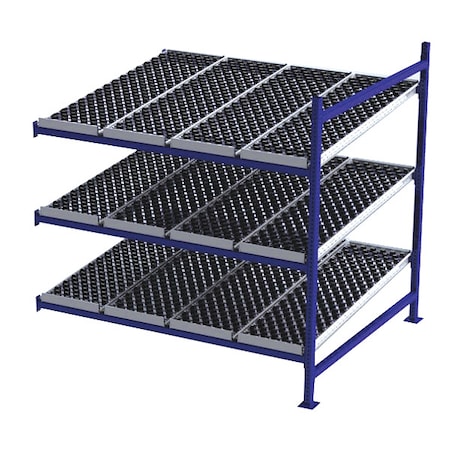 Unex Flow Cell Add-On Gravity Flow Rack, 60 in D, 72 in W, 3 Shelves ...