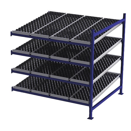 Unex Flow Cell Add-On Gravity Flow Rack, 60 in D, 72 in W, 4 Shelves ...