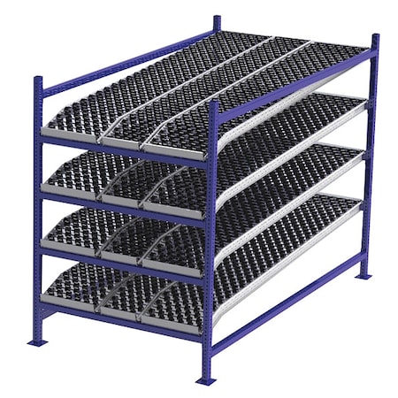 Unex Flow Cell Starter Gravity Flow Rack, 96 in D, 48 in W, 4 Shelves ...