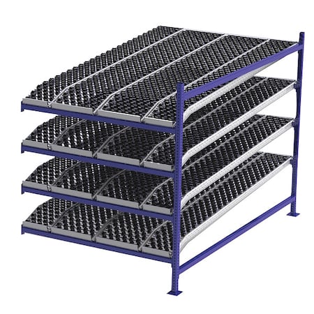 Unex Flow Cell Add-On Gravity Flow Rack, 96 in D, 60 in W, 4 Shelves ...