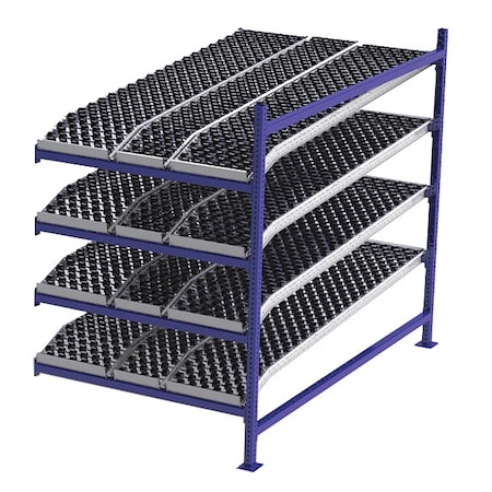 Unex Flow Cell Add-On Gravity Flow Rack, 84 in D, 48 in W, 4 Shelves ...