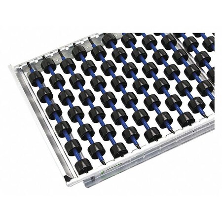 Unex Span Track Flow Rack Conveyor, Roller Type, 4 ft L, 18 in W, 50 lb ...