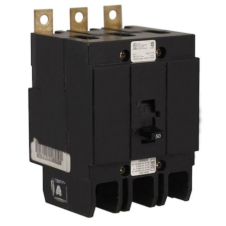 EATON 50A, 3 pole Miniature Circuit Breaker, GHB, 277/480V AC, - GHB3050