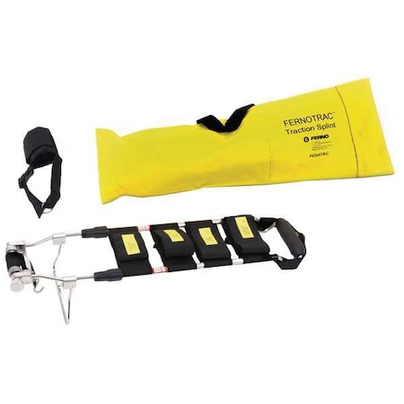 Ferno Traction Splint, Pediatric, Black, Aluminum 443 | Zoro