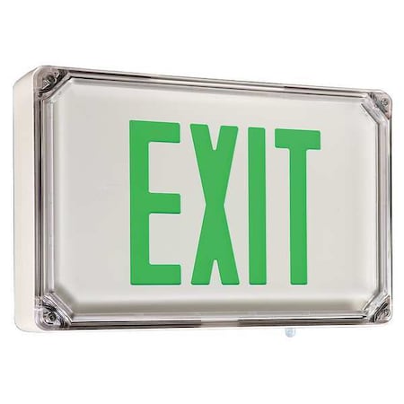 Dual-Lite Exit Sign, 1.8W, LED, Green/Wht, 2S SEWLDGW | Zoro