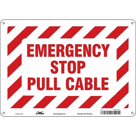 Condor EMERGENCY STOP PULL CABLE, 14 in W x 10 in H, Horizontal ...