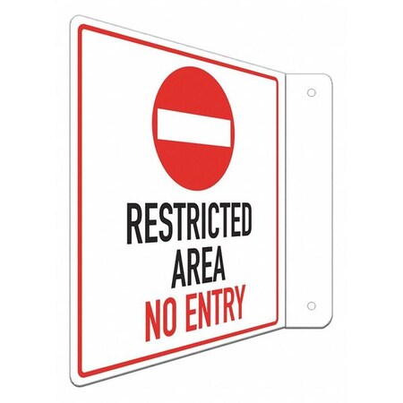 Lyle Safety Sign, 8 in H, 8 in W, Aluminum, L-Shape Projection, English ...