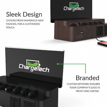Chargetech Cell Phone Charging Station, 4-3/4" D CT-300009 | Zoro