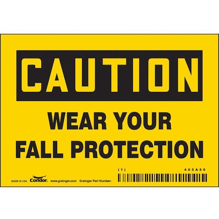 Condor Safety Sign, 3 1/2 in Height, 5 in Width, Vinyl, Horizontal ...