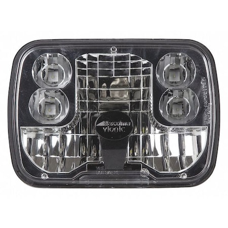 Maxxima Headlight, LED, 8" L x 5-1/2" W, Black VHL-5X7HILO | Zoro