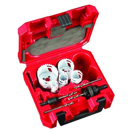 MILWAUKEE 9 PC HOLE DOZER(tm) w/Carbide Teeth Hole Saw Kit (49-22-3079) | Zoro