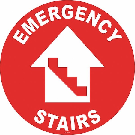 Stranco Floor Sign, 17 in H, 17 in W, Vinyl, Circle, English, FS-17-168 ...