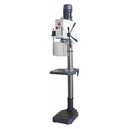 Dayton Floor Drill Press, Geared Head Drive, 2 hp, 460V AC V, 20 in ...