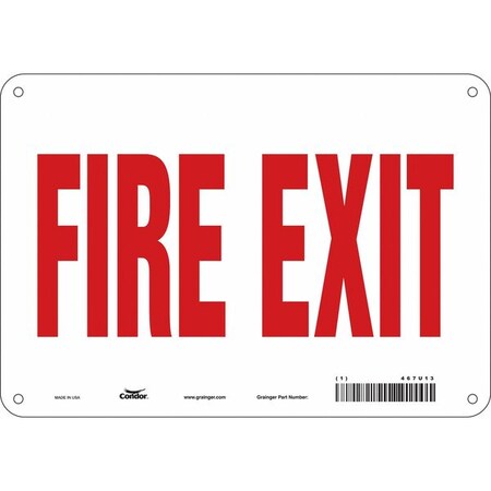 Condor Safety Sign Emergency Exit, 7 in Height, 10 in Width ...
