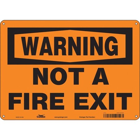 Condor Safety Sign Emergency Exit, Polyethylene, 14 in W, 10 in H ...