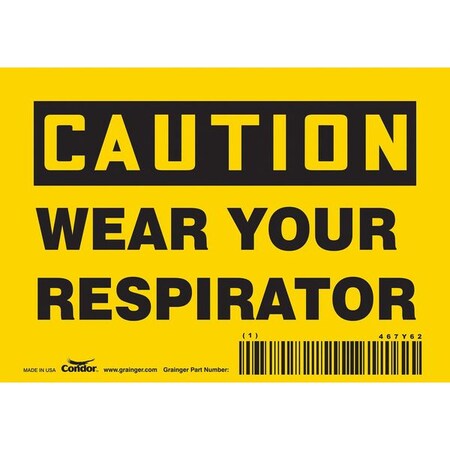 Condor Safety Sign, 3 1/2 in Height, 5 in Width, Vinyl, Horizontal ...