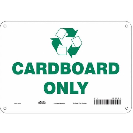 Condor Cardboard Only, 10 in W x 7 in H, Vertical Rectangle, Aluminum ...