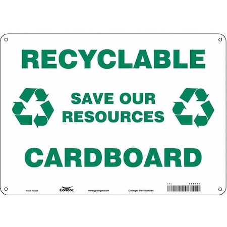 Condor Recyclable Save Our Resources Cardboard, 14 in W x 10 in H ...