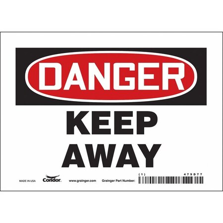 Condor Danger, KEEP AWAY, 7 in W x 5 in H, Horizontal Rectangle, Vinyl ...